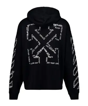 Off-White Drawstring Hoodie - Black