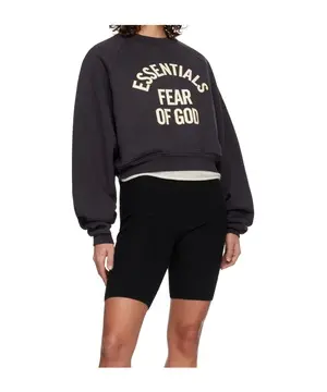 Fear Of God Logo Cropped Sweatshirt