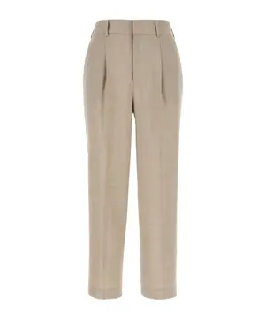 PT TORINO Pleated Front Panel Trousers