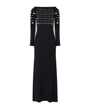 Rabanne Eyelet-embellished Jersey Midi Dress