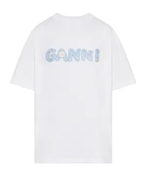 GANNI Crewneck T-shirt - White