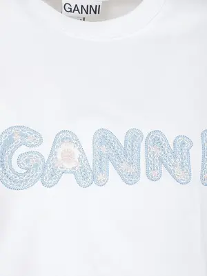 GANNI Crewneck T-shirt - White