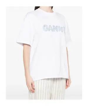 GANNI Crewneck T-shirt - White