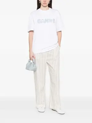 GANNI Crewneck T-shirt - White