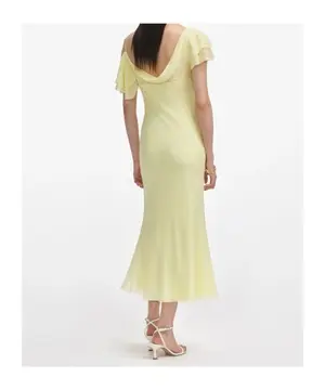 SELF-PORTRAIT Georgette Frill Midi Dress