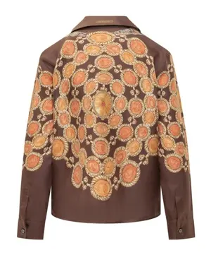 Versace Medusa Chain Printed Long Sleeve Shirt