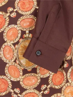Versace Medusa Chain Printed Long Sleeve Shirt
