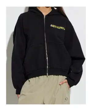 Balenciaga Spray Logo Zipped Hoodie