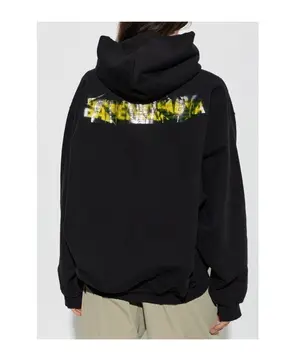 Balenciaga Spray Logo Zipped Hoodie