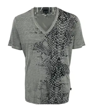 Just Cavalli V-neck Short-sleeved T-shirt - Gray