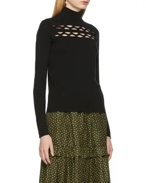 Chloé High Neck Pullover With Cut-out Detail