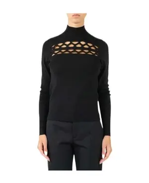 Chloé High Neck Pullover With Cut-out Detail