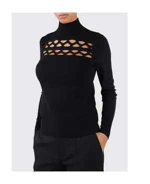 Chloé High Neck Pullover With Cut-out Detail