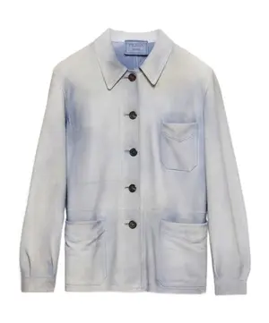 Prada Button-up Caban Jacket - Gray