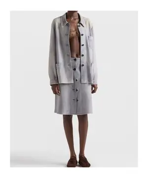 Prada Button-up Caban Jacket - Gray
