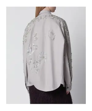 Dries Van Noten Embellished Long-sleeve Shirt