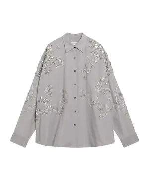Dries Van Noten Embellished Long-sleeve Shirt