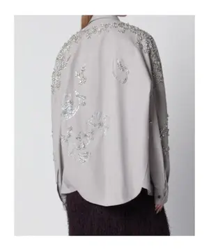 Dries Van Noten Embellished Long-sleeve Shirt