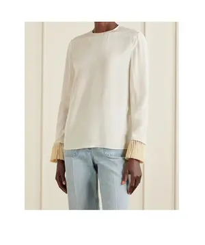Valentino Garavani Pleated Cuff Blouse