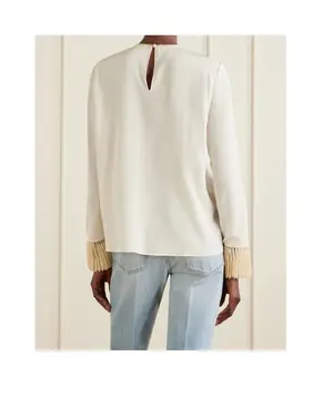 Valentino Garavani Pleated Cuff Blouse
