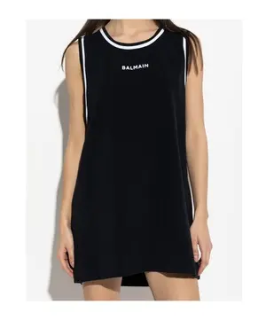 Balmain Contrast Trim Mini Dress