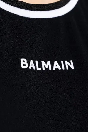 Balmain Contrast Trim Mini Dress