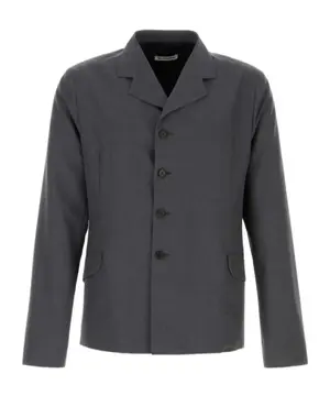 JIL SANDER Single-breasted Tailored Jacket - Grey
