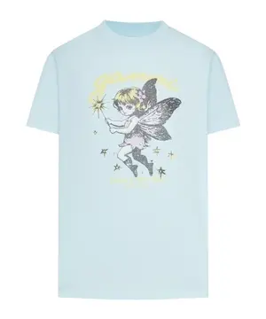 GANNI Graphic Print T-shirt - Blue