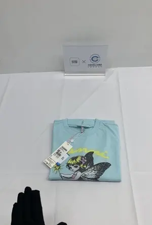 GANNI Graphic Print T-shirt - Light Blue