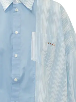 Marni Striped Curved Oversized Shirt
