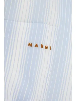 Marni Striped Curved Oversized Shirt