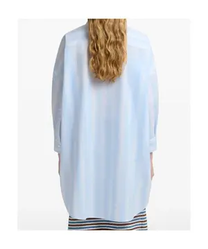 Marni Striped Curved Oversized Shirt
