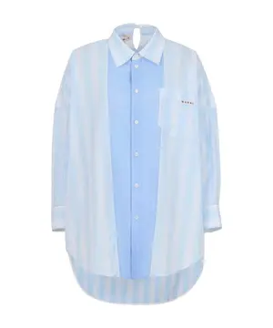 Marni Striped Curved Oversized Shirt - No