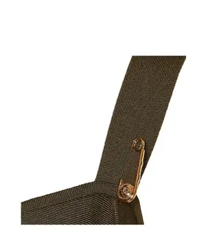 Versace Safety Pin Detail Midi Dress
