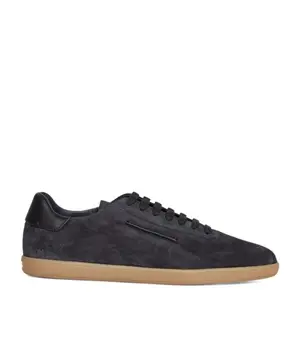 Zegna Round Toe Lace-up Sneakers - Black