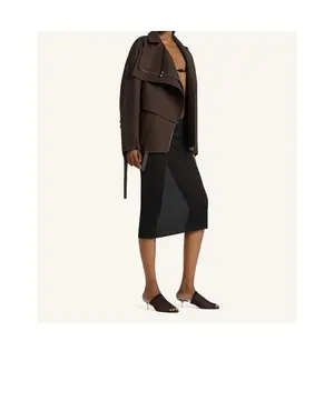 COURREGES Mesh Mule Sandals - Chocolate-colored