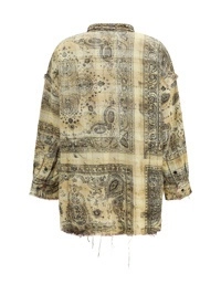 R13 Shredded Seam Drop Neck Shirt