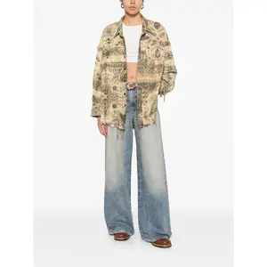 R13 Shredded Seam Drop Neck Shirt