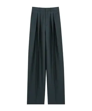 Saint Laurent Pleated Wide-leg Trousers