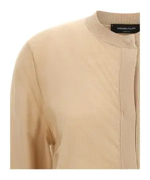 Fabiana Filippi Long-sleeved Crewneck Cardigan