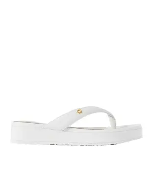 GIANVITO ROSSI Leather Platform Flip Flops