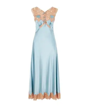 DÔEN Marcelle Lace-trimmed Dress - Blue