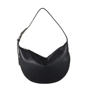 Tory Burch T Monogram Pebble Small Balloon Bag - Black