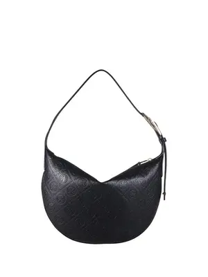 Tory Burch T Monogram Pebble Small Balloon Bag - Black
