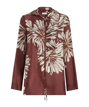Brunello Cucinelli Long Sleeve Floral Print Shirt