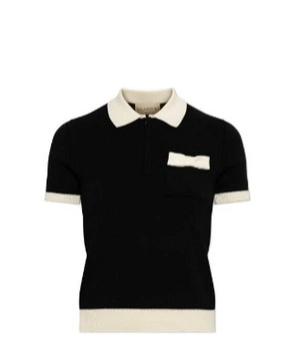 Valentino Garavani Short-sleeved Bow Detail Jumper - Black