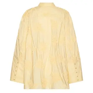 ROTATE BY BIRGER CHRISTENSEN Floral Appliqué Oversized Shirt - Nude