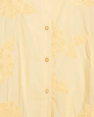 ROTATE BY BIRGER CHRISTENSEN Floral Appliqué Oversized Shirt - Nude