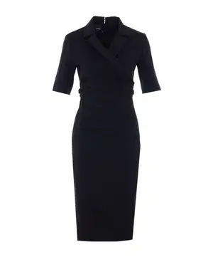 Pinko Bow Detailed Slim-fit Midi Dress