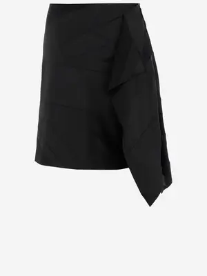 Burberry Flag Intarsia Satin Skirt